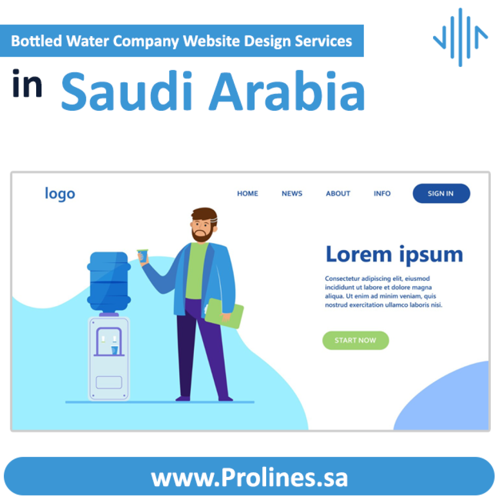 Bottled Water Company Website Design in Saudi Arabia | Prolines